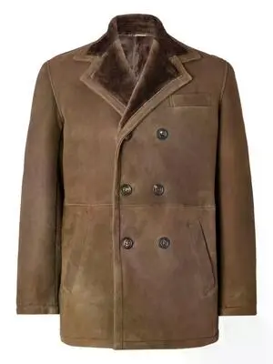 Eleventy Shearling Button Jacket