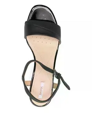 Geox 65mm Block Heel Buckle Sandals