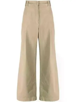 Brunello Cucinelli High-waist Wide-leg Trousers - Neutrals