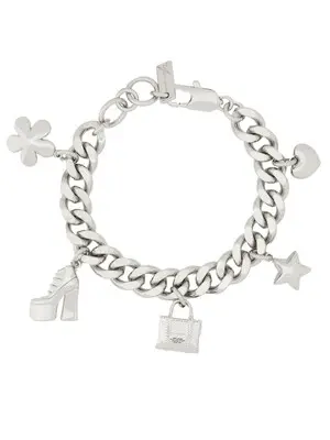 Marc Jacobs The Mini Icon Charm Chain Bracelet - Silver