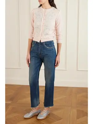 MAISON MARGIELA Frayed Distressed Straight-leg Jeans