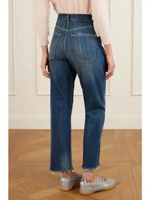 MAISON MARGIELA Frayed Distressed Straight-leg Jeans