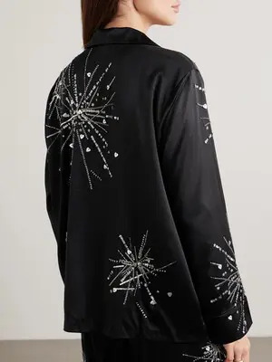 Bernadette Louis Sequin-embellished Pajama Shirt