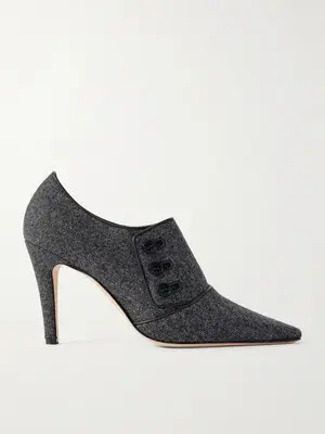 Manolo Blahnik Perluja 90 Tweed Pumps