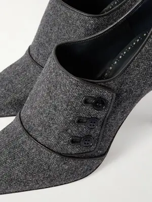 Manolo Blahnik Perluja 90 Tweed Pumps