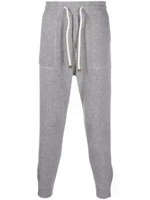 Brunello Cucinelli Ribbed-knit Cashmere Sweatpants