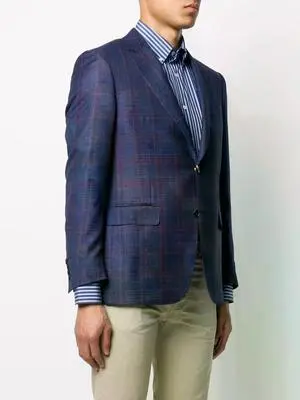 Canali Single-breasted Plaid Blazer