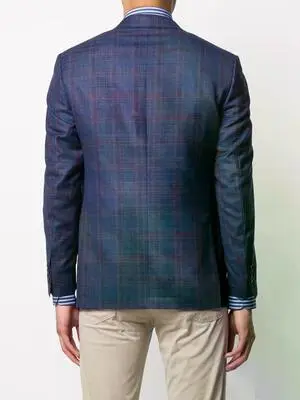 Canali Single-breasted Plaid Blazer