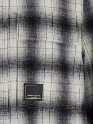 WOOYOUNGMI Logo-patch Check-pattern Shirt