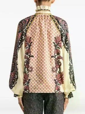 Etro Printed Silk Blouse - Neutrals