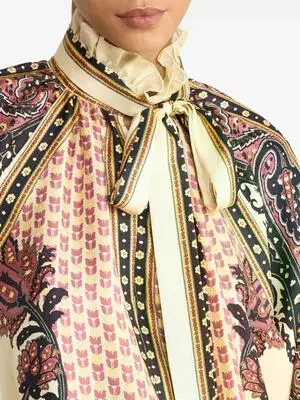 Etro Printed Silk Blouse - Neutrals