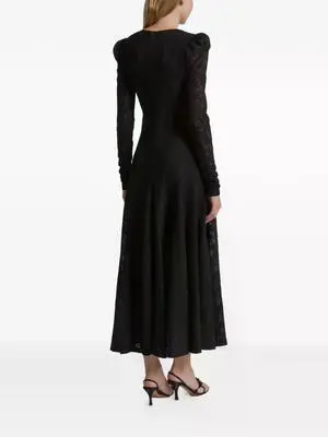 Alberta Ferretti Long-sleeve Midi Dress - Black