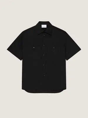 Givenchy Couture Seam Shirt In Cotton With Paris Patch - Black