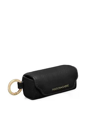 MAISON DE SABRE Leather Lipstick Charm - Black