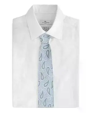 Etro Paisley Jacquard Tie - White