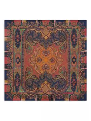Etro Floral Paisley Silk Pocket Square