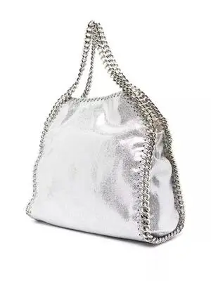 Stella McCartney Falabella Metallic-finish Tote Bag - Silver