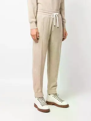 Brunello Cucinelli Intarsia-knit Cashmere Track Pants