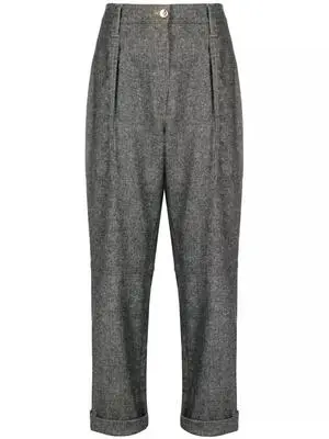 Brunello Cucinelli Cropped Wool-blend Trousers