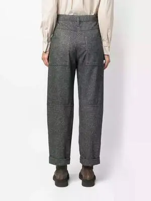 Brunello Cucinelli Cropped Wool-blend Trousers