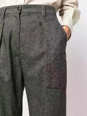 Brunello Cucinelli Cropped Wool-blend Trousers