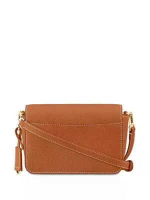 MAISON DE SABRE Mini Leather Flap Crossbody Bag - Brown