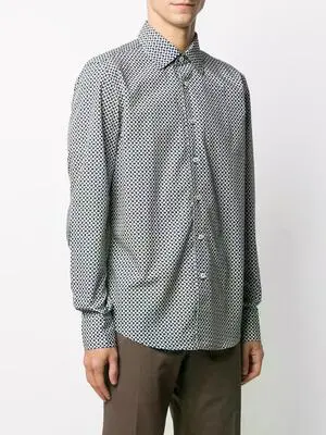 DELL'OGLIO Geometric Button-down Shirt