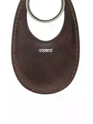 Coperni Swipe Leather Keychain - Brown