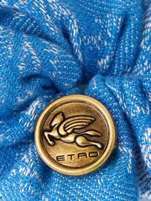Etro Jacquard Denim Scrunchie - Blue