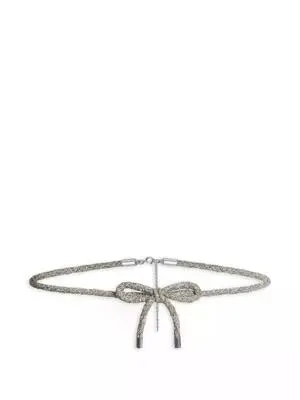 Alberta Ferretti Bow Detail Belt Silver