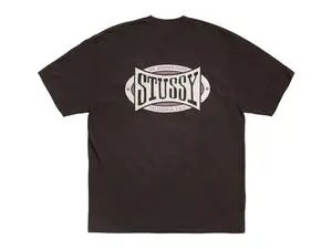 StÜssy Champion Oval Pigment Dyed Tee Shirt - Faded Black