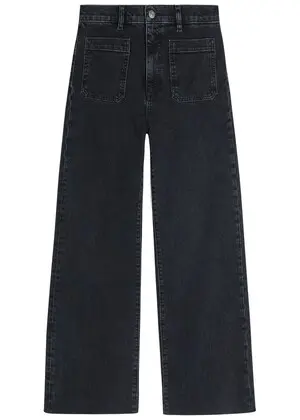 FRAME The Refined Wide-leg Jeans - Black