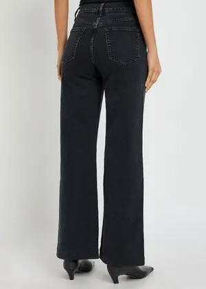 FRAME The Refined Wide-leg Jeans - Black