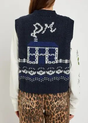 DAMSON MADDER Fair Isle Wool Vest
