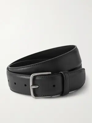 THE ROW Leather Belt - Black