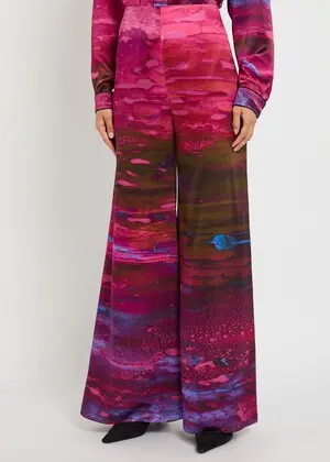 ROKSANDA Arneau Printed Wide-leg Trousers