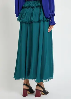 Chloé Silk Chiffon Maxi Skirt