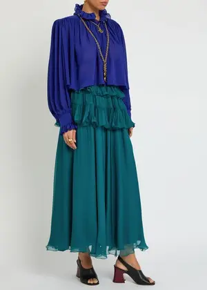 Chloé Silk Chiffon Maxi Skirt
