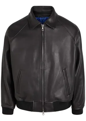 PICANTE Logo-embossed Leather Jacket
