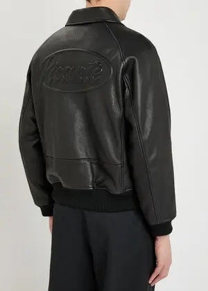 PICANTE Logo-embossed Leather Jacket