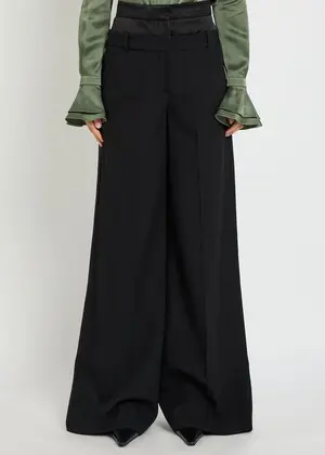 Erdem Layered Wide-leg Trousers