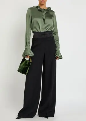 Erdem Layered Wide-leg Trousers