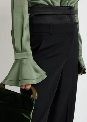 Erdem Layered Wide-leg Trousers