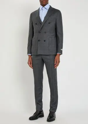 Canali Checked Wool Suit