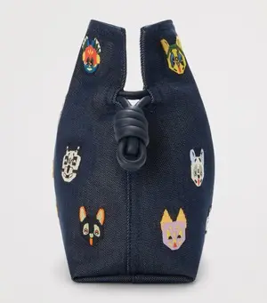 Loewe X Louis Wain Medium Denim Flamenco Clutch
