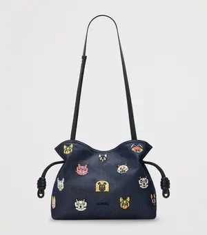 Loewe X Louis Wain Medium Denim Flamenco Clutch
