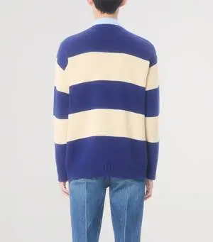 Valentino Garavani Virgin Wool Panther Sweater - Blue
