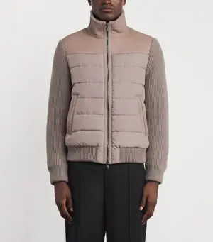 Corneliani Shearling-trim Padded Jacket
