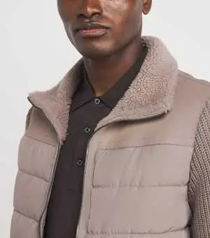 Corneliani Shearling-trim Padded Jacket