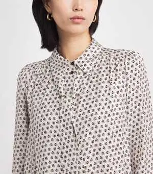 ME+EM Twill Paisley Blouse With Tie